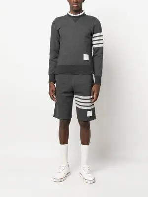 Thom Browne Stripe-detail Track Shorts - Grey