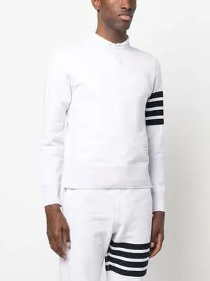 Thom Browne 4-bar Cotton Jumper - White