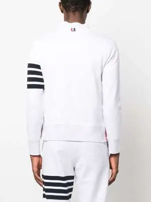 Thom Browne 4-bar Cotton Jumper - White