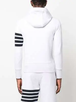 Thom Browne Logo-patch Stripe-detail Hoodie