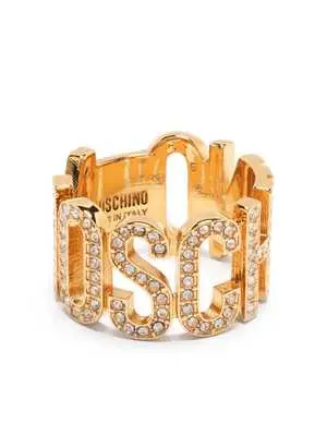 Moschino Rhinestone-embellished Ring - Gold