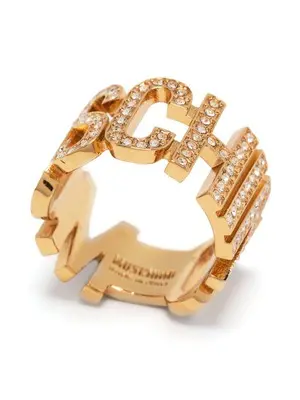 Moschino Rhinestone-embellished Ring