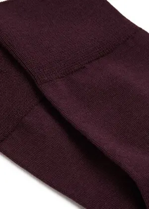 Falke Airport Wool-blend Socks - Burgundy