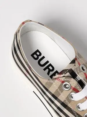 Burberry Checked Platform Sneakers - Beige