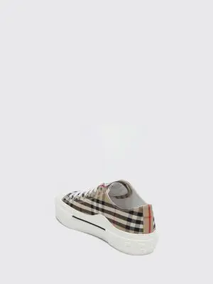 Burberry Checked Platform Sneakers - Beige