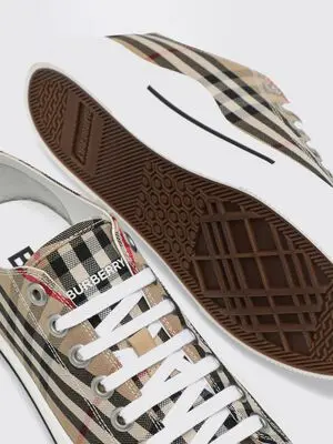 Burberry Checked Platform Sneakers - Beige