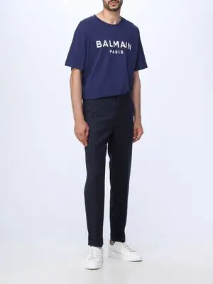 Balmain Wool Twill Pants - Black