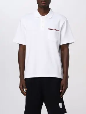 Thom Browne Polo Shirt In Cotton - White