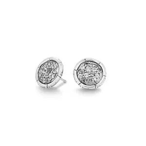 John Hardy Stud Earring With White