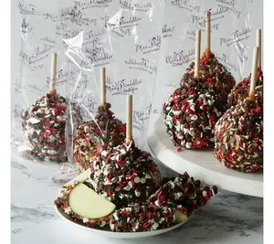 MRS PRINDABLES Sh12/8 Mrs. Prindables 10pc Individual Jingle Caramel Apples - One-color