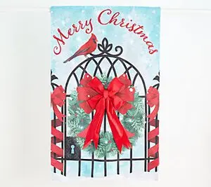 EVERGREEN 20' X 32' Illuminated Christmas Applique Flag By - One-color