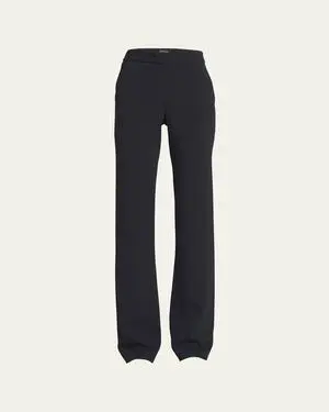 Giorgio Armani Straight-leg Pants - Solid Black