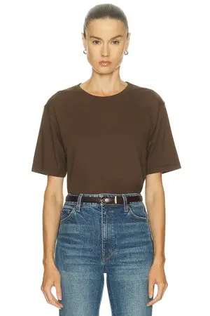 Khaite Mae Short Sleeve Tee - Bark