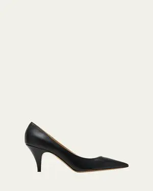 Khaite River Iconic Leather Pumps - Black