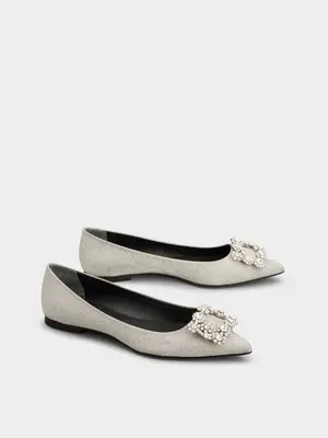 ROGER VIVIER Efflorescence Glitter Ballerinas