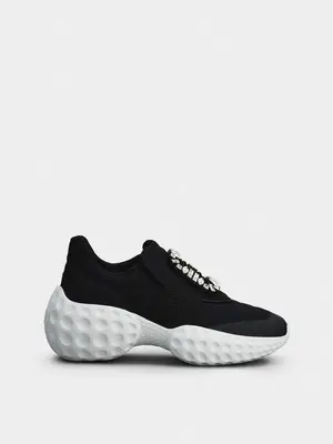 ROGER VIVIER Viv' Run Light Sneakers In Fabrics - Black