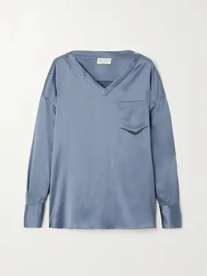 Brunello Cucinelli Stretch-silk Satin Top