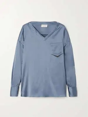 Brunello Cucinelli Stretch-silk Satin Top