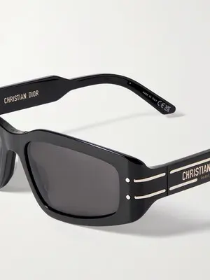Dior Diorsignature S9u Rectangular Sunglasses - Black