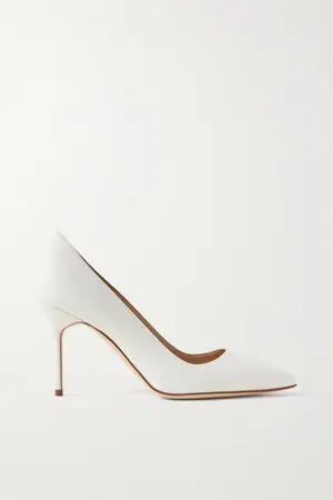 Manolo Blahnik Bb 90 Linen Pumps