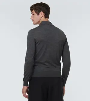 TOM FORD Wool Polo Shirt - Grey