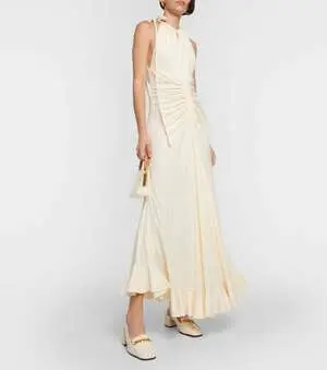 JIMMY CHOO Diamond Tilda 45 Patent Leather Slingback Pumps - White