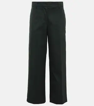 Max Mara Cotton Straight Leg Trousers