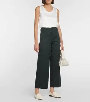 Max Mara Cotton Straight Leg Trousers