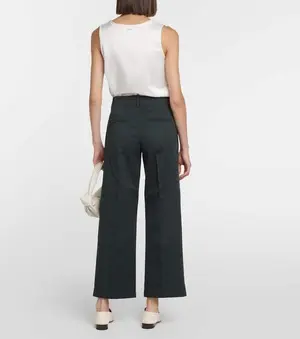 Max Mara Cotton Straight Leg Trousers