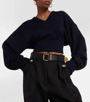Sportmax Pomez Cropped Wool Sweater