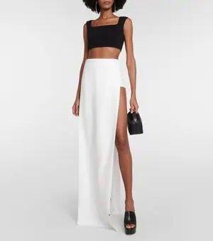 MONOT Mônot Side-slit Maxi Skirt