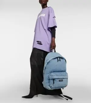 Balenciaga Padded Denim Backpack