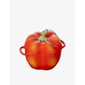 STAUB Pepper Cast-iron And Enamel Cocotte - Orange Red