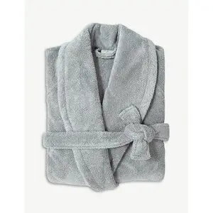 YVES DELORME Toile Large Terry Bath Robe - Platine
