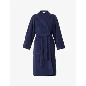 YVES DELORME Etoile Cotton-blend Bathrobe - Marine