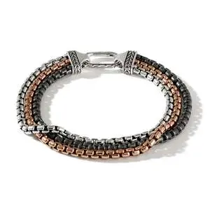 John Hardy Amulet Keyring Triple Row Bracelet - Multicolor