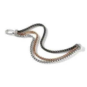 John Hardy Amulet Keyring Triple Row Bracelet