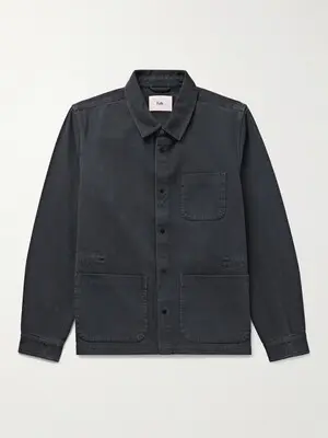 Folk Assembly Cotton-twill Overshirt - Black