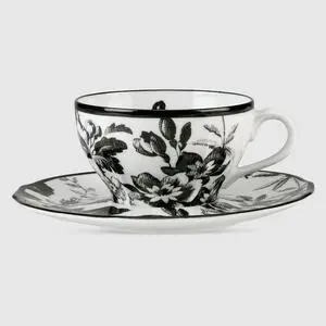 Gucci Herbarium Teacup And Saucer, Set Of Two