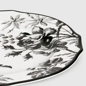 Gucci Herbarium Dessert Plate, Set Of Two - Black