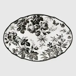 Gucci Herbarium Oval Tray - Black