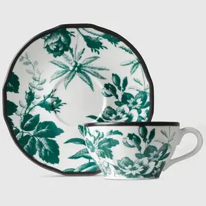 Gucci Set Of Two Herbarium Teacup And Saucer - One-color