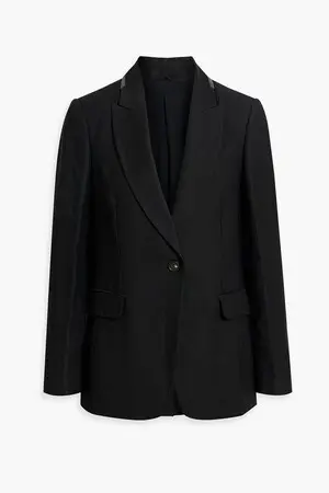 Brunello Cucinelli Bead-embellished Twill Blazer - Black