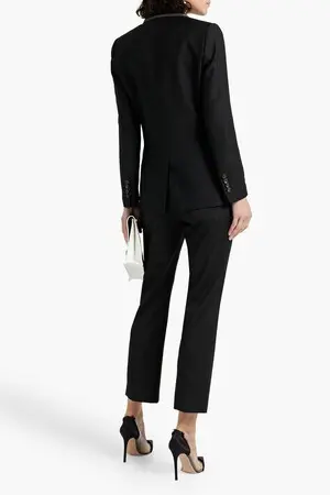 Brunello Cucinelli Bead-embellished Twill Blazer - Black