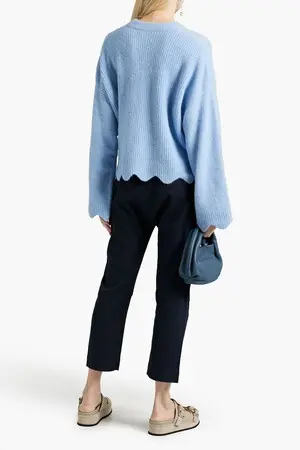 BY MALENE BIRGER Cropped Textured Cottonblend Straightleg Pants