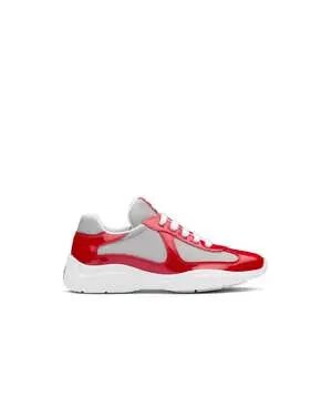 Prada America's Cup Biker Fabric Sneakers - Red