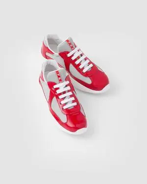 Prada America's Cup Fabric Sneakers - Red