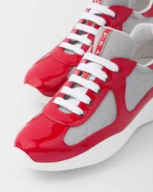 Prada America's Cup Fabric Sneakers - Red