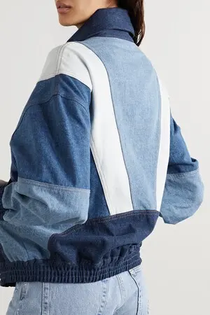 Farm Rio Patchwork Denim Jacket - Blue