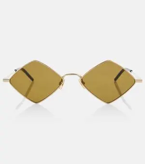 Saint Laurent Sl 302 Lisa Diamond-shaped Sunglasses - Brown